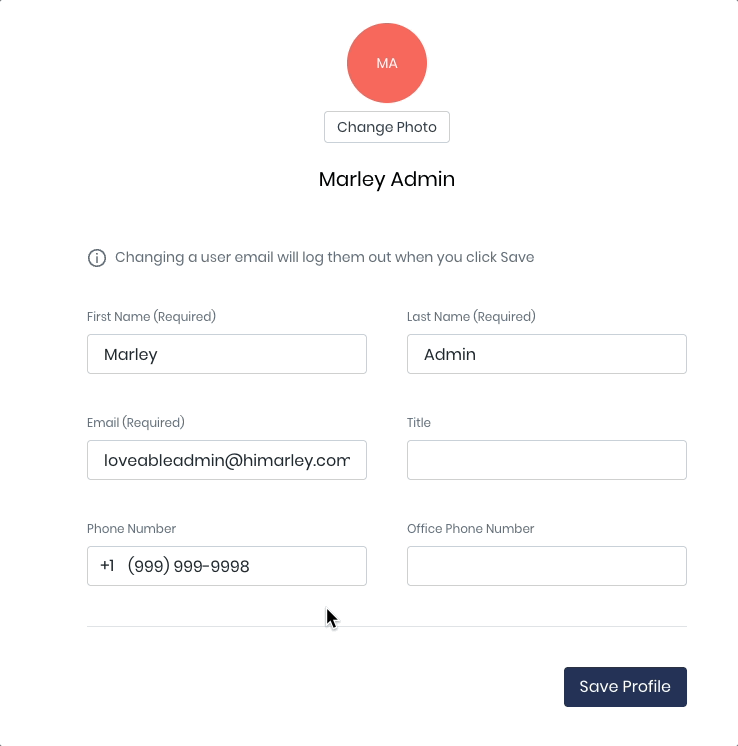 Setting up Your Profile – Hi Marley